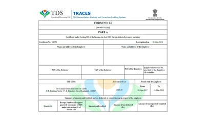 Income Tax: All you Need to Know about Form 16 – Certificate of TDS on ...