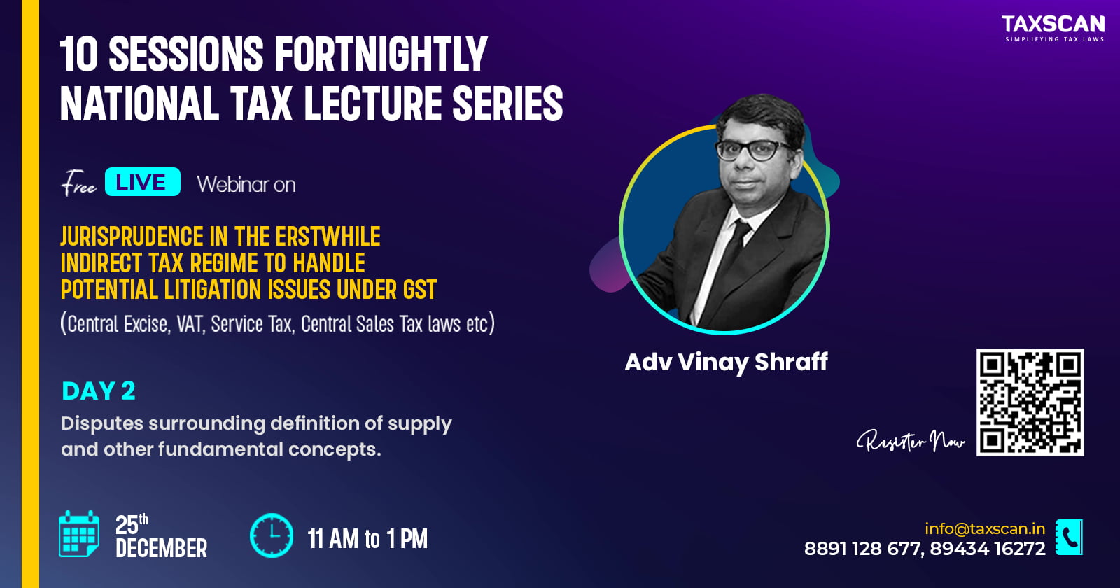 10 SESSIONS FORTNIGHTLY NATIONAL TAX LECTURE SERIES 10 SESSIONS FORTNIGHTLY NATIONAL TAX LECTURE SERIES