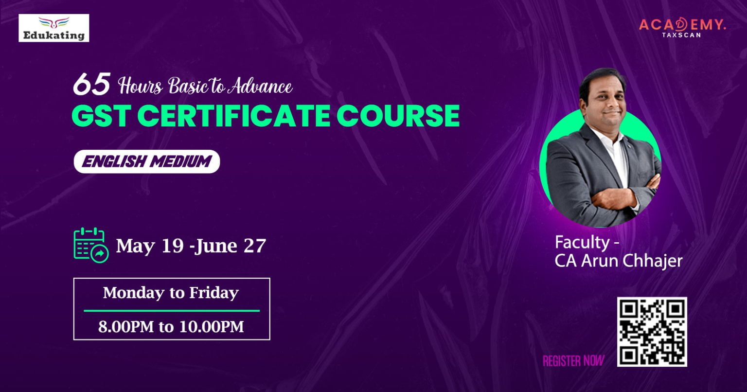65 Hours Basic to Advance GST Certificate Course