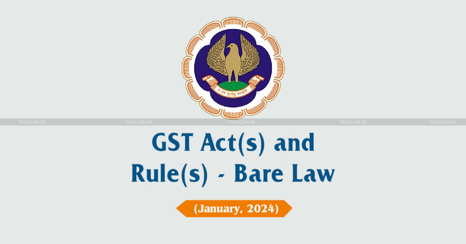 ICAI publishes latest GST Act(s) & Rule(s) Bare Law January 2024 edition